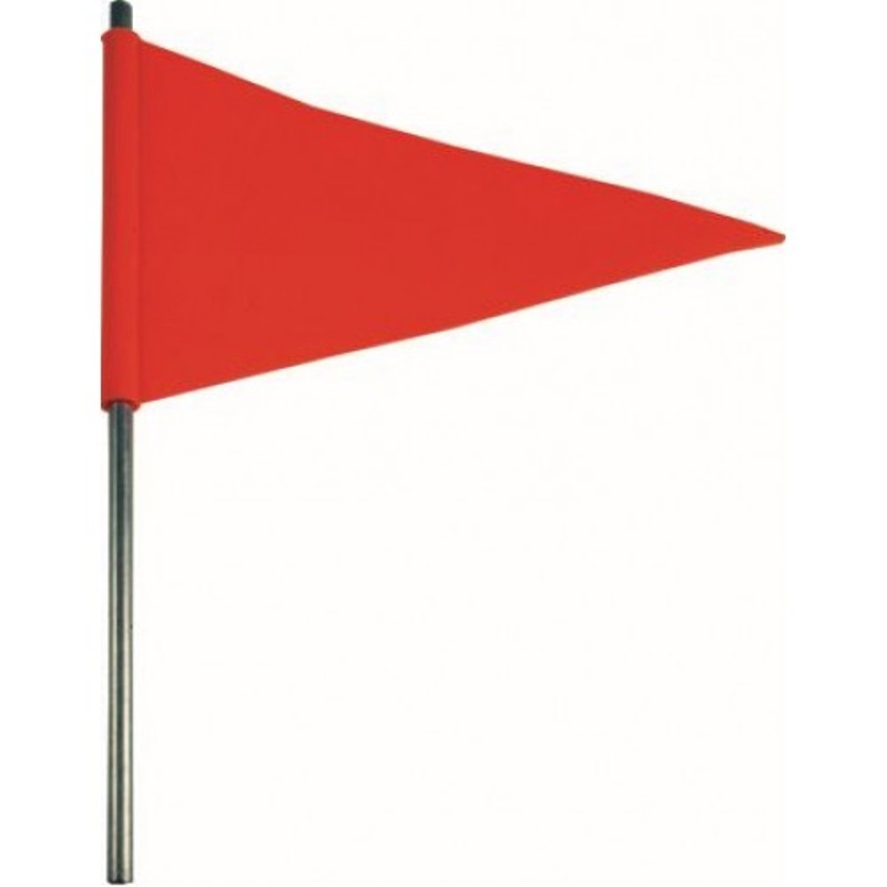 Comcobysa.com.mx: BANDERÍN PARA TRACTO CAMIÓN 23X40 CM, BASTÓN METÁLICO.